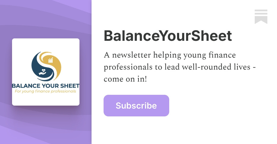 BalanceYourSheet | Balance Your Sheet | Substack