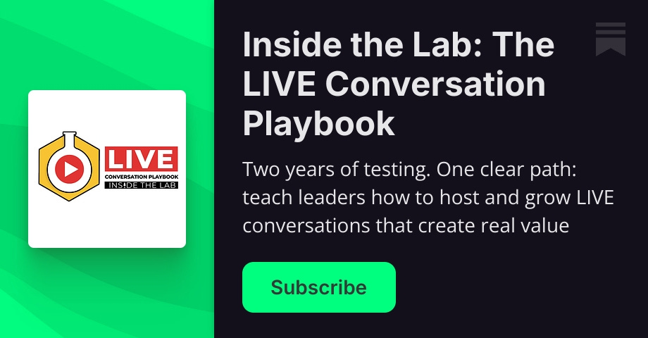 Live in the Lab with Keith Bilous | Substack