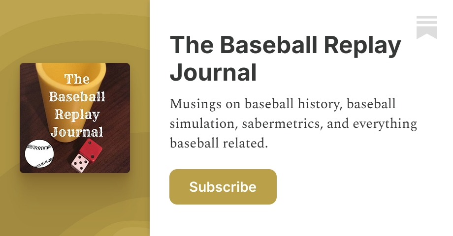 The Baseball Replay Journal | Daniel Evensen | Substack