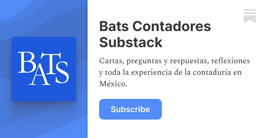 Bats Contadores Substack | Natanael Bravo | Substack