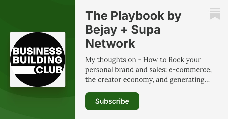 Self-Starter with Bejay | Bejay Mulenga | Substack