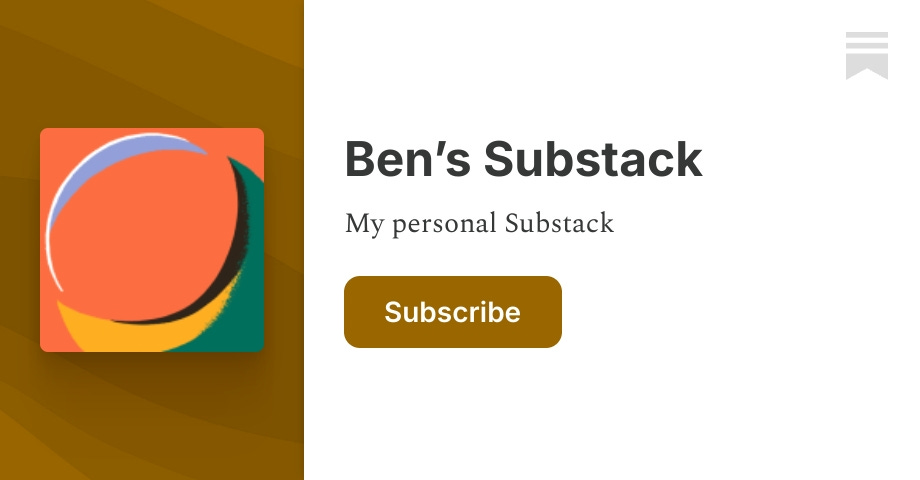 Ben’s Substack | Ben Duncan | Substack