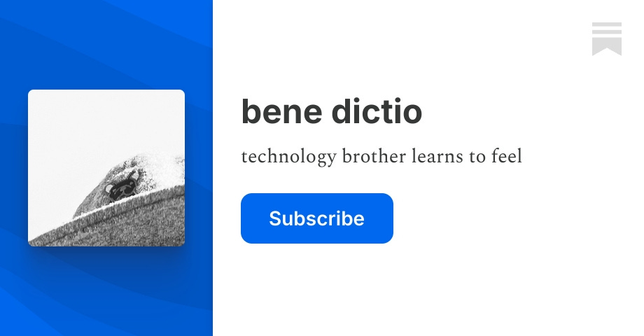 bene dictio | benedict | Substack