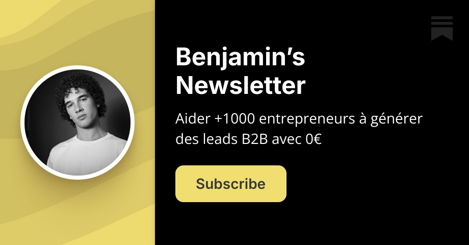 Benjamin’s Newsletter | Benjamin Sales-Room | Substack
