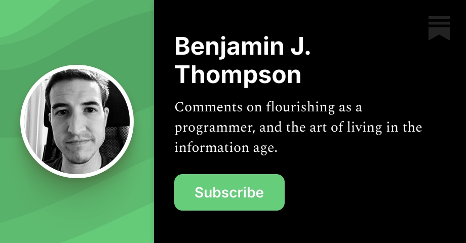 Benjamin J. Thompson | Substack