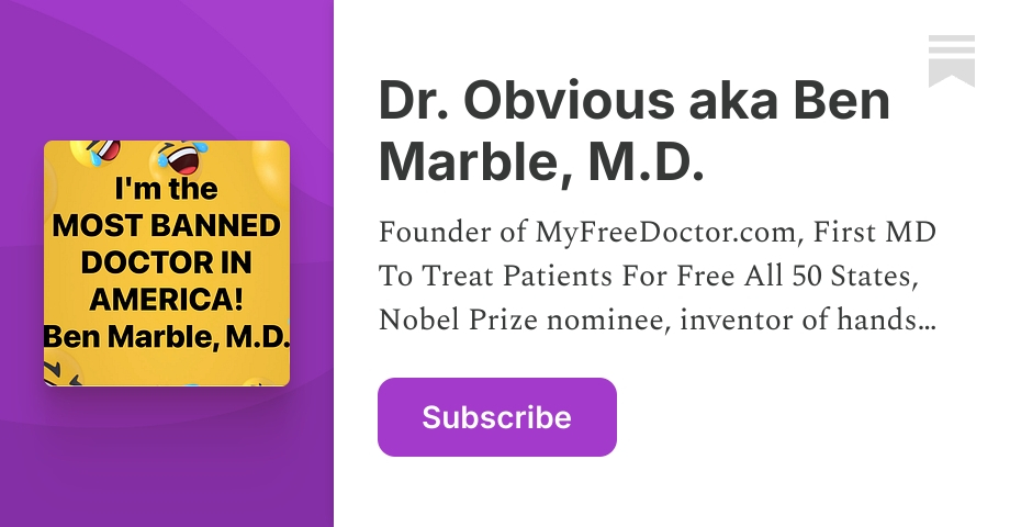 About - Dr. Obvious aka Ben Marble, M.D.
