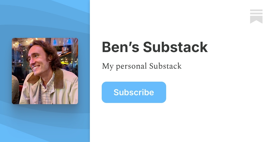 Ben’s Substack | Ben Muschol | Substack