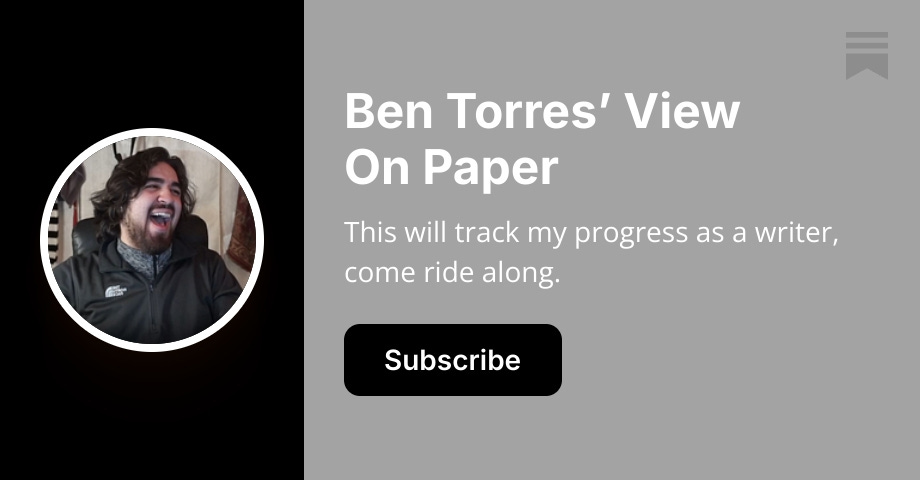 Ben Torres’ View On Paper | Benjamin Torres | Substack