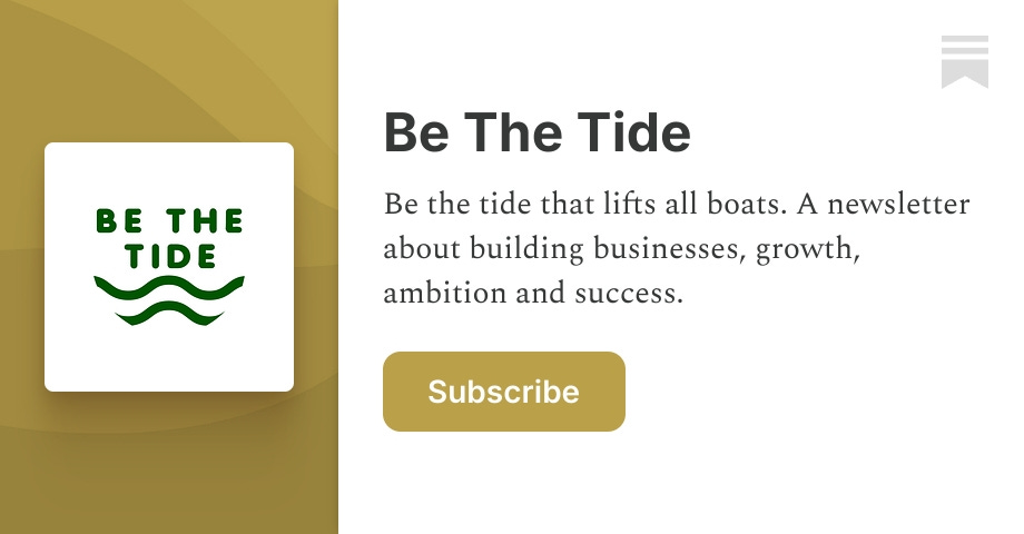 Be The Tide | Conor McCarthy | Substack