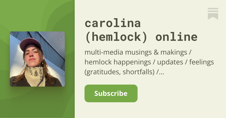 carolina (hemlock) online | Substack