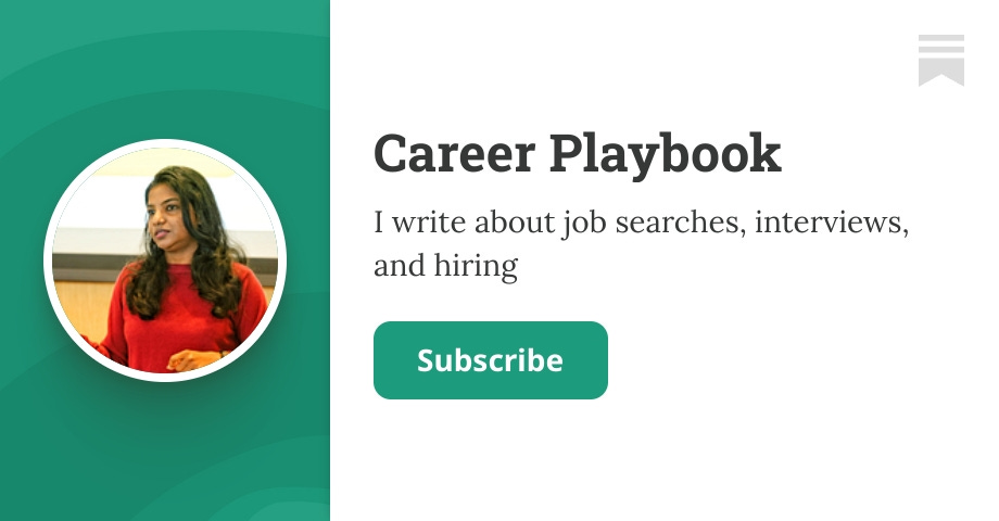 Career Playbook | Bhavia Velayudhan | Substack