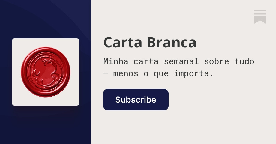 Por que Carta Branca? - by Bianca Vittorio - Carta Branca