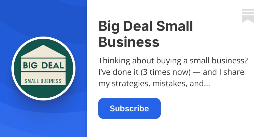 Big Deal Small Business | Guesswork Investing | Substack