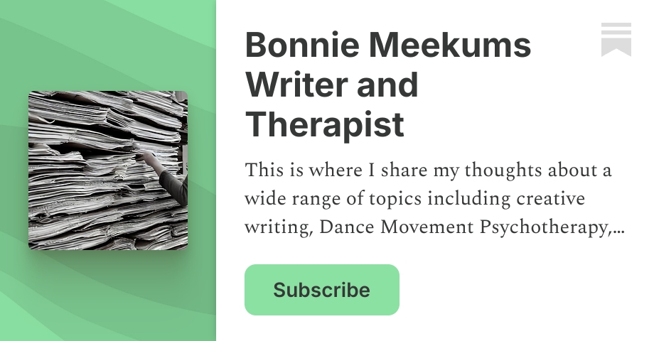 Bonnie Meekums Writer and Therapist | Bonnie Meekums, Writer | Substack
