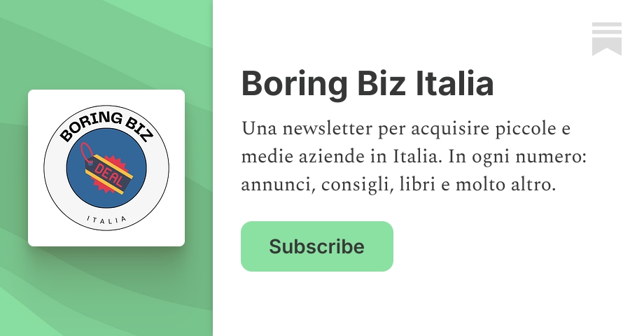 Boring Biz Italia | Alessia Anniballo | Substack