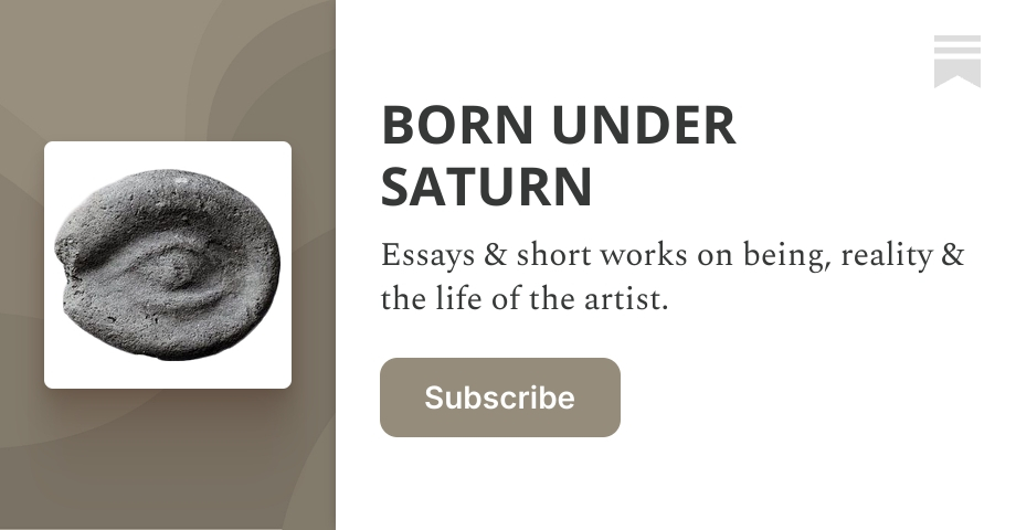 BORN UNDER SATURN | Shaye Easton | Substack