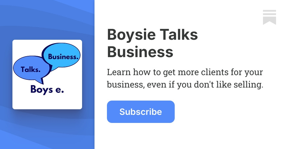 Boysie Talks Business | Boysie Gordon | Substack