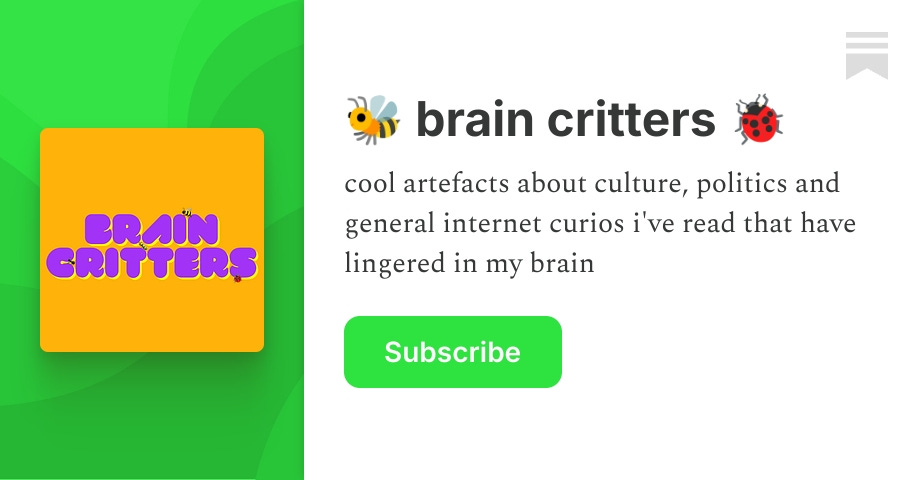 🐝 brain critters 🐞 | Samantha C | Substack