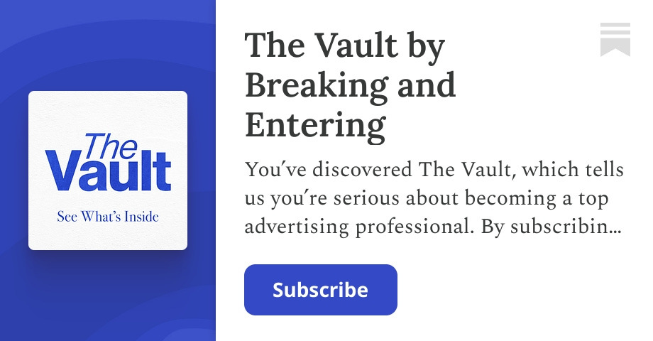 The Vault by Breaking and Entering | Geno Schellenberger | Substack