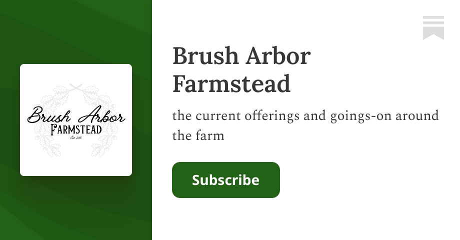 Brush Arbor Farmstead | Substack