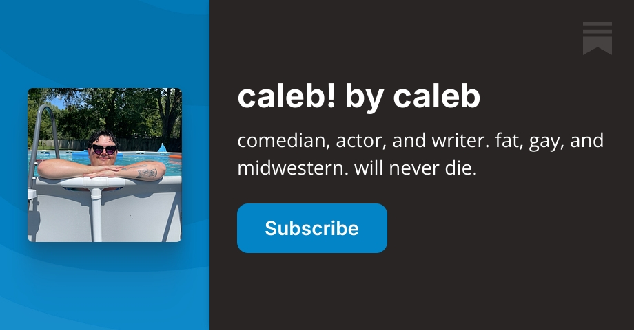 please be serious | Caleb Hearon | Substack