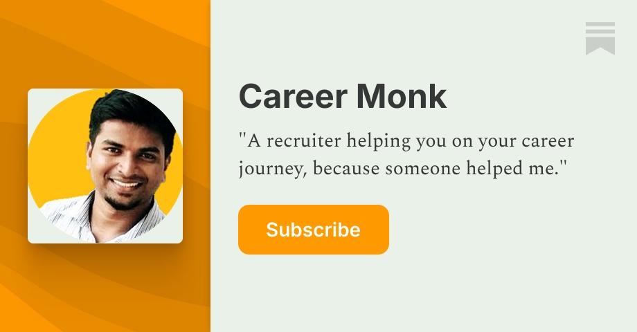 Career Monk | Mahesh Kumar | Substack