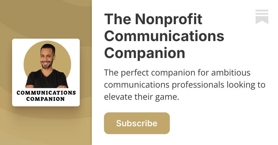 The Nonprofit Communications Companion | Carlos Ochoa | Substack