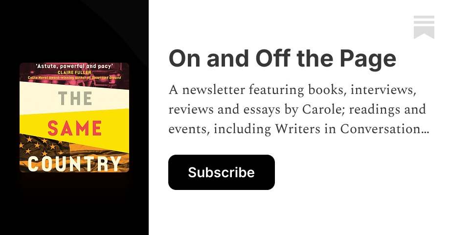 On and Off the Page | Carole Burns | Substack