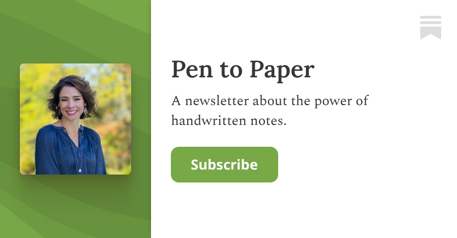 Pen to Paper | Carrie Pierce | Substack