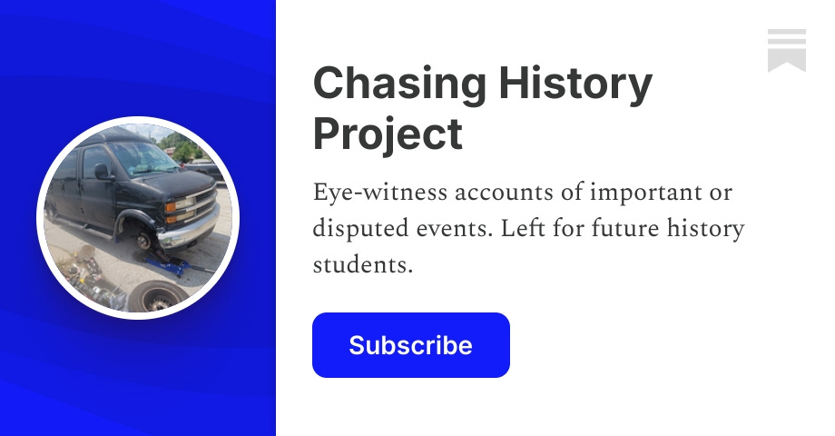 Chasing History Project | Ben Hamilton | Substack