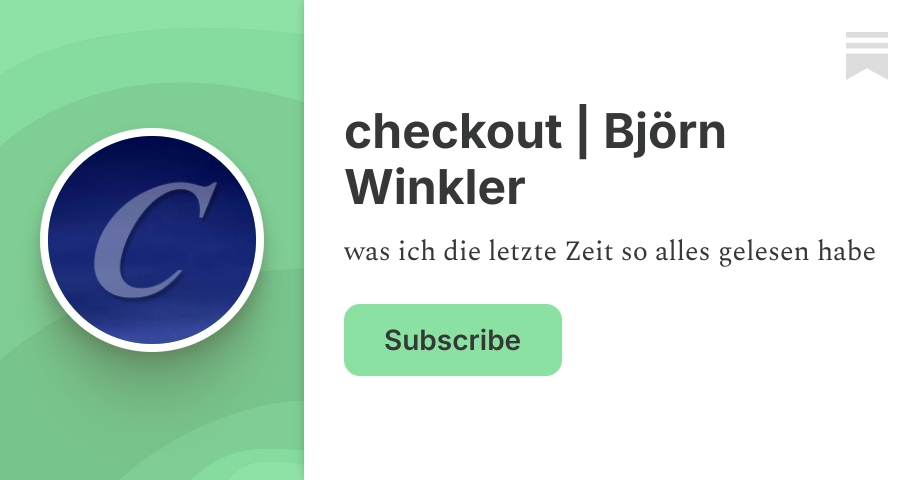 checkout | Björn Winkler | Substack