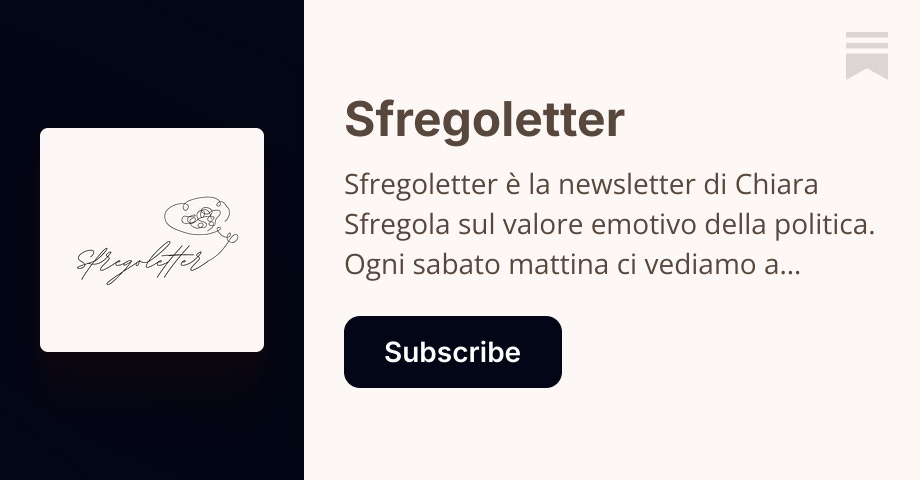 Sfregoletter | Chiara Sfregola | Substack