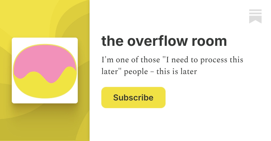 What is "the overflow room?" - by chloe - the overflow room