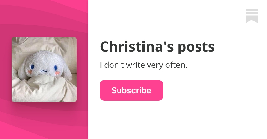 Christina's posts | Substack