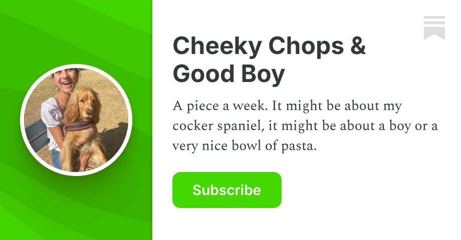 Cheeky Chops & Good Boy | Christy Chilimigras | Substack