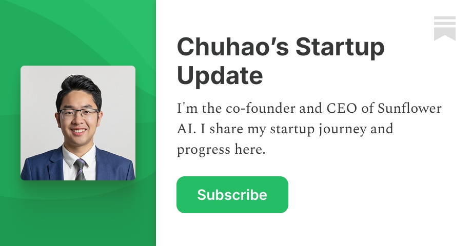 Chuhao’s Startup Update | Chuhao Liu | Substack