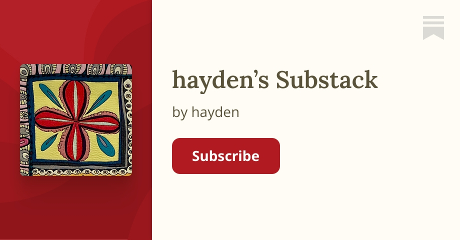 Happy new year - hayden’s Substack