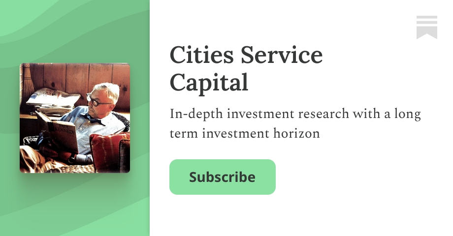 Cities Service Capital | Substack