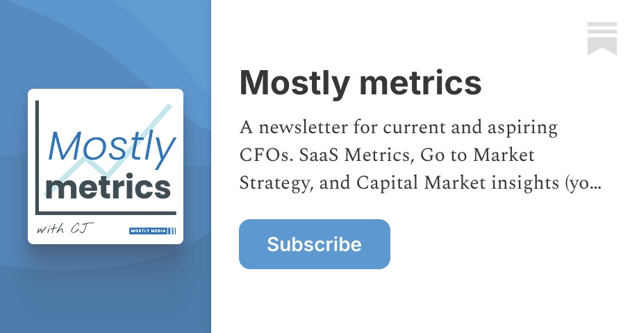 Mostly metrics | CJ Gustafson | Substack