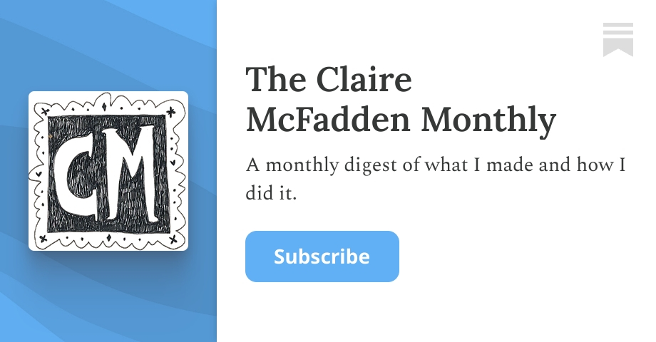 The Claire McFadden Monthly | Substack