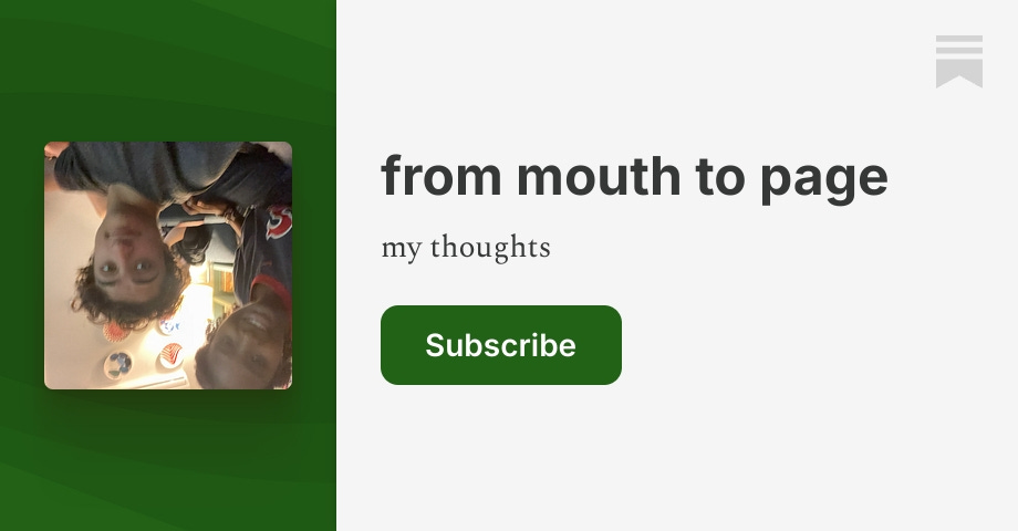 from mouth to page | Coby Kramarsky | Substack