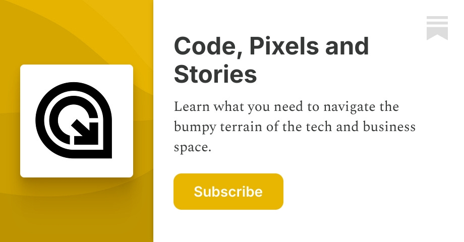 Code, Pixels and Stories | Substack
