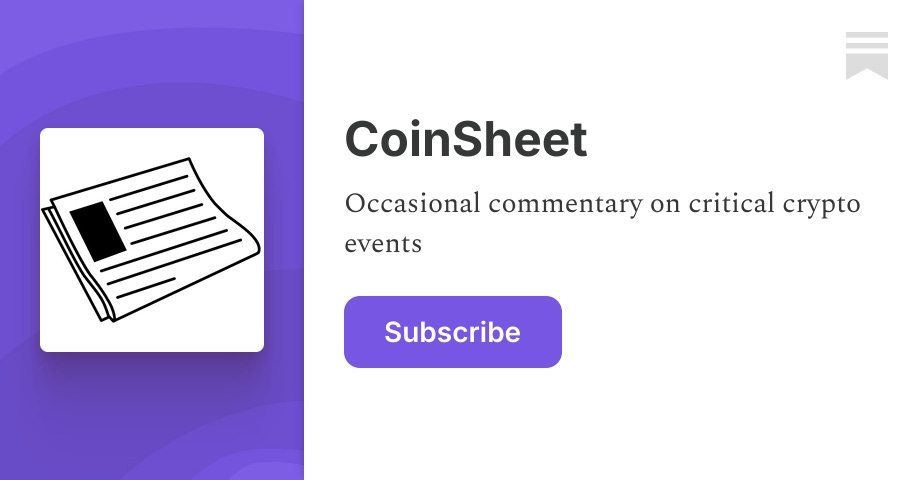 CoinSheet | Dmitriy | Substack