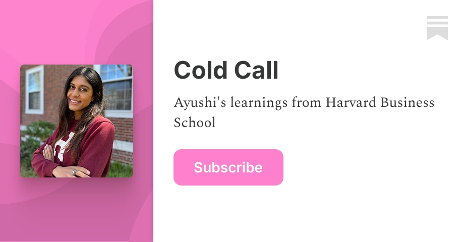 Cold Call | Ayushi Sinha | Substack