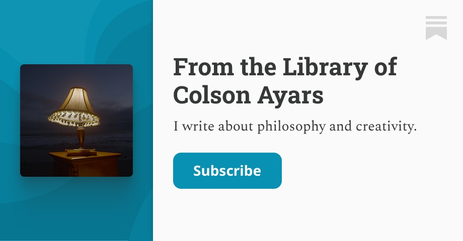 From the Library of Colson Ayars | Substack