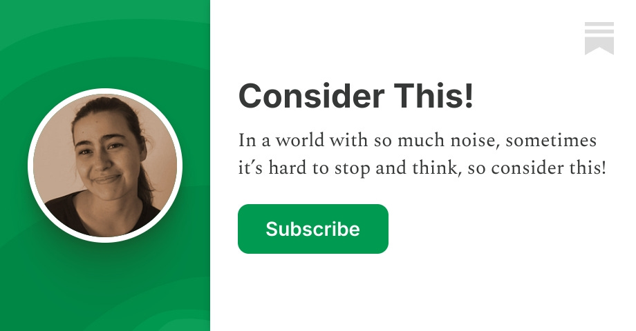 Consider This! | Dora Odak | Substack