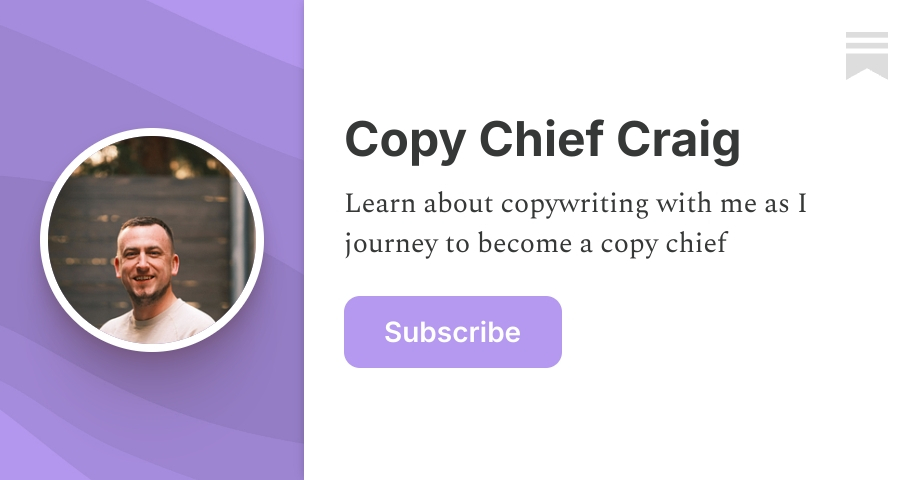 Copy Chief Craig | Substack