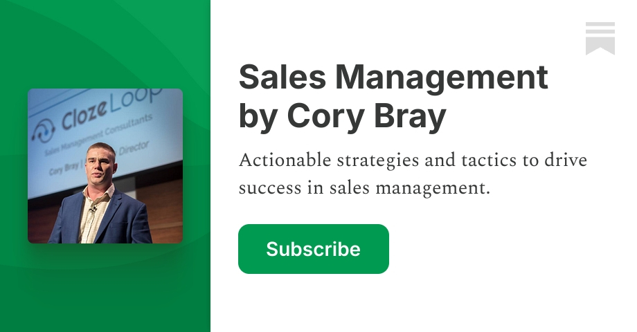 Sales Management by Cory Bray | Substack