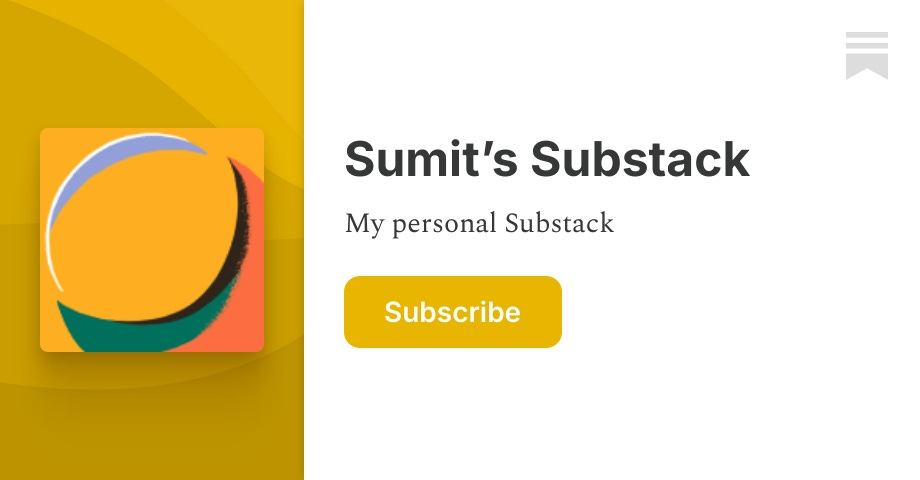 Sumit’s Substack | Substack