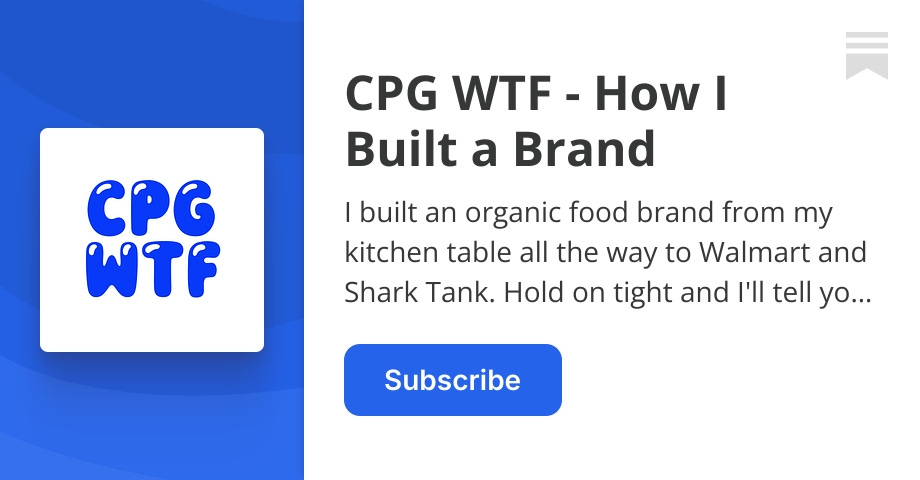 CPG WTF - How I Built a Brand | Tomo Delaney | Substack